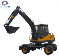 China Easy Operation Road Builder Excavator 7 Ton Wheel Excavator Rubber Tire Excavators for sale