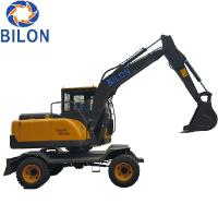 China Easy Operation Road Builder Excavator 7 Ton Wheel Excavator Rubber Tire Excavators for sale