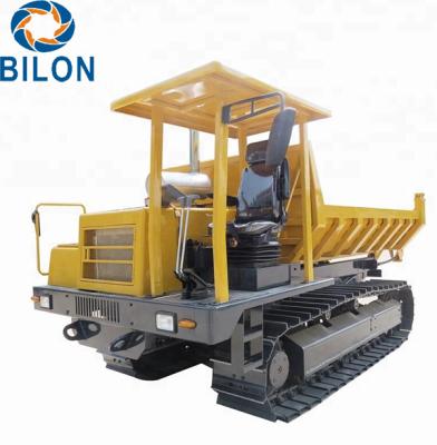 China 6 Ton Rubber Track Dump Truck 76kw Yunnei Engine Compact Dumper 3m3 Hopper for sale