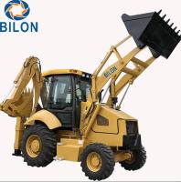 China 1.5 - 3 Ton  Backhoe Loader With 1m3 Front Load Bucket Capacity for sale