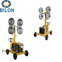 China 4x400W Diesel Generator Light Tower Industrial Portable 4.55m Mast Height for sale