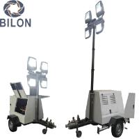 China Portable Mobile Light Tower 4x100W LED Diesel Generator 9m Mast Height for sale