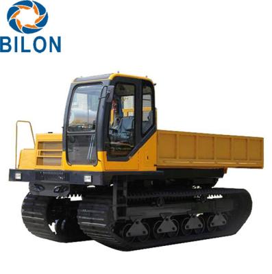 China 10 Ton Crawler Dump Truck Diesel Engine 100Kw 7Km/H Mini Dumper for Garden Agriculture for sale
