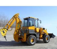 China Hydraulic Pilot Joystick  Backhoe Loader With 0.2M3 Excavating Bucket for sale