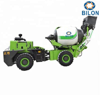 China 1.5 CBM Self Loading Mobile Concrete Mixer Machine Charging Capacity 2300L for sale