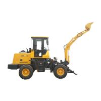 China Isuzu Type Axle 42KW 4 Ton Hydraulic Wheel Excavator with Hammer for sale
