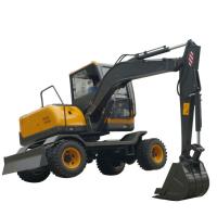 China Humanized 6 Ton Wheel Excavator Machine For Construction Low Fuel Consumption for sale