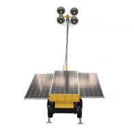China 4.8m 3x200W Solar LED Light Tower 358 Degree Mast Rotation 70CRI for sale