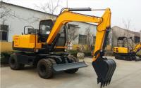 China 8000kg Mini Bucket Wheel Excavator Steering Wheel Type Low Consumption for sale