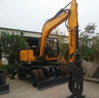 China 8000kg Mini Bucket Wheel Excavator Steering Wheel Type Low Consumption for sale