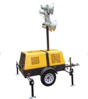 China 4x1000W Trailer Mounted Light Tower Gasoline Diesel 6m 9m Mast 220V for sale