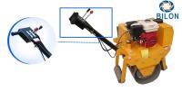 China Yellow 9HP Walking Behind Small Road Single Drum Roller Travel Speed 0-4km/h for sale