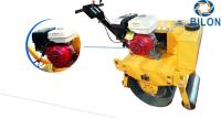 China Yellow 9HP Walking Behind Small Road Single Drum Roller Travel Speed 0-4km/h for sale