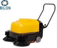 China Yellow 120W Walk Behind Power Sweeper  /  Hand Push Floor Sweeper for sale