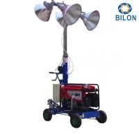 China Diesel Telescopic 5m Outdoor Mobile Light Tower 220000lm Push Type for sale