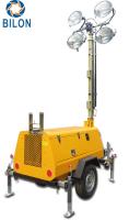 China 9M Hand Trailer Mobile Light Tower 4x1000W 360 Degree Kubota Engine 170L Fuel Tank for sale