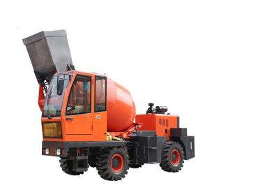China 2.4m³ Self Loading Foam Concrete Mixer Truck 77.3kw 4WD Diesel Engine for sale