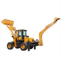 China 37KW 0.5CBM Mini Wheel Tractor Front End Loader Backhoe for Small Scale Engineering for sale