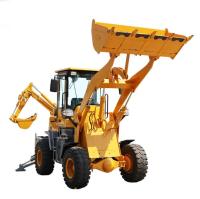 China 37KW 0.5CBM Mini Wheel Tractor Front End Loader Backhoe for Small Scale Engineering for sale
