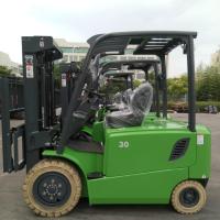 China 3 Ton Electric Forklift Truck with ZAPI Controller Material Handling Battery 1070mm Width for sale