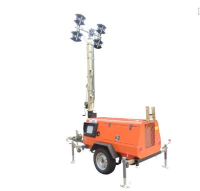 China Outdoor Mobile Lighting Tower Kubota Diesel Engine Manual Mast 9m for sale