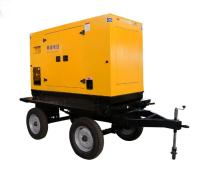 China 30kw 40kVA Three Phase Diesel Generator Mobile Wheels Silent Towed for sale