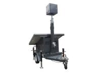 China 22.9ft Mobile Solar Trailer With Solar Panels Telescopic Mast Batteries for sale
