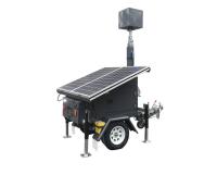 China 22.9ft Mobile Solar Trailer With Solar Panels Telescopic Mast Batteries for sale