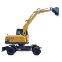 China 0.3m3 Bucket 6160mm Digging 6 Ton Wheel Excavator for sale