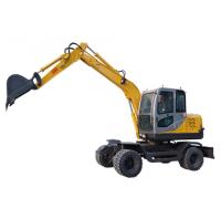 China 0.3m3 Bucket 6160mm Digging 6 Ton Wheel Excavator for sale