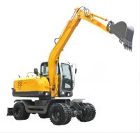 China 0.3m3 Bucket 6160mm Digging 6 Ton Wheel Excavator for sale