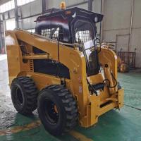China 0.55m3 Wheel Crawler Loader 1100kg Rated Capacity Skid Steer Loader with Cabin for sale