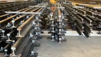 China DIN536 A55 Steel Crane Rail 31.80 kg/m 10-12m Length for Industrial Crane Systems for sale