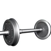 China Stainless Steel Parts AAR Railway Wheelset For Hoist Trolley for sale
