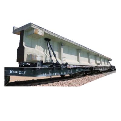 China 85T Heavy Duty Railway Flat Car for Concrete Bridge Beam Transport - 14000mm Length, 27.3t Axle Load for sale
