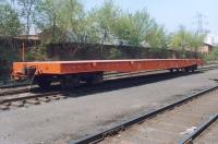 China Easy Maneuverability Reinforced Rail Track Trolley For Heavy Industrial Loads Standard Track Gauge 1435 Mm for sale