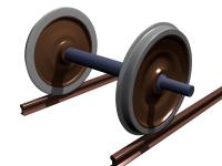 China Industrial Railway Wheel Set 650mm Gauge with 1-25 Ton Capacity for Mining Carts and Overhead Cranes for sale