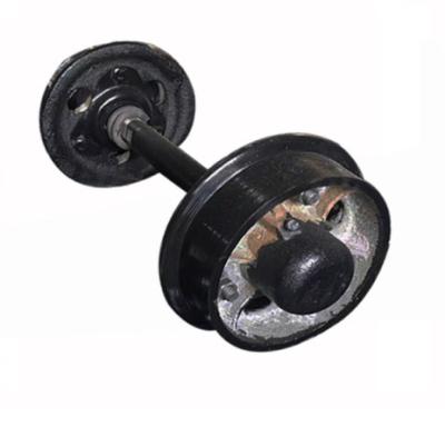 China Casting Steel Mining Cart Wheel Set 650mm 450mm Diameter with 1-25 Ton Load Capacity for Industrial Rail Transport for sale