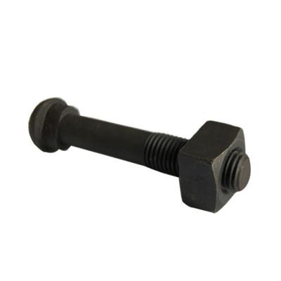 China Stainless Steel Railway Track Fishtail Bolts M10-M125 with Black Surface Finish for Rail Joint Connections for sale