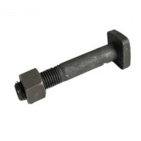 China M24 Railway Track Fishtail Bolts 8.8 Grade with Black Zinc Finish - 24mm Diameter Square Head Lag Screws for sale