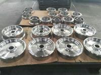 China 42CrMo Forged Crane Steel Rail Wheels 380mm Diameter With Bolt Hole For Heavy-Duty Industrial Applications for sale