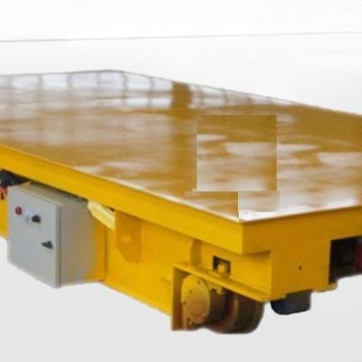 China 15 Ton Battery-Powered Electric Flat Car with 48V Battery and 350mm Wheel Diameter for Industrial Rail Transport for sale