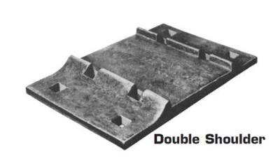 China Double Shoulder Base Plates for Crane Rail Systems - 2 to 8 Hole Configurations, 7.7-22.7kg Weight Range for sale