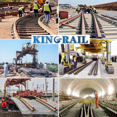 China ASCE 75 Steel Track Rail Heavy Railway R260 or R320Cr hardness for sale