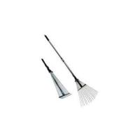 China Galvanized 58.3 Inch Adjustable Metal Rake Tool for Garden Lawn Leaf Care and Maintenance for sale