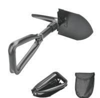 China True Tempered S900 Folding Spade with Steel Tube Handle and Carbon Steel Construction for sale