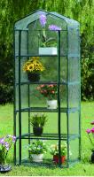 China 5 Tier PVC Gardening House with Steel Tube Frame Dia 16mm and Vinyl Greenhouse Design for sale