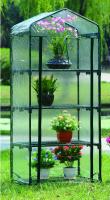China Easily Assembled Transparent Greenhouse 4 tier Vinyl House with Steel Tube Dia 16mm for sale