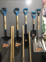 China Customized Support 28inch Round Point Shovel with Fiberglass Handle and D Plastic Grip for sale