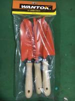 China Essential GARDEN TOOL SET 3PCS Wooden Handle Mini Shovel/Rake/Spade for Flower Plants for sale